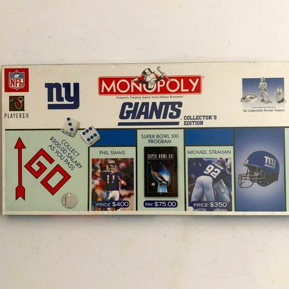 Hasbro | Games | Vintage Monopoly New York Ny Giants Collectors Edition ...